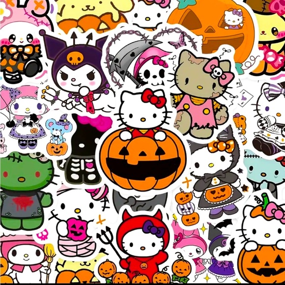 Holiday | Set Of 52 Halloween Hello Kitty Her Friends Stickers Costume ...